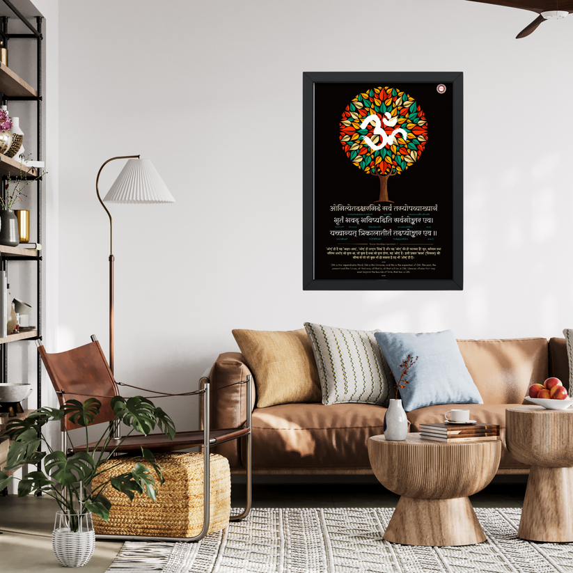 AUM Upanishad Sanskrit Wall Frame – sanskritagain