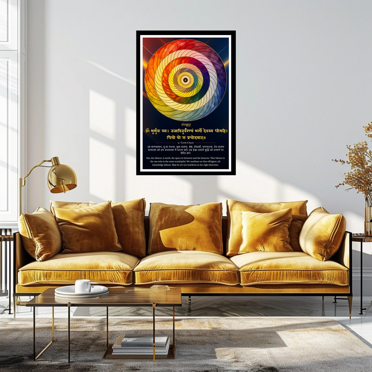 Gayatri Mantra Wall Art – sanskritagain